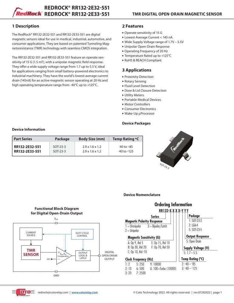 RR132-2E33-551 datasheet page 1