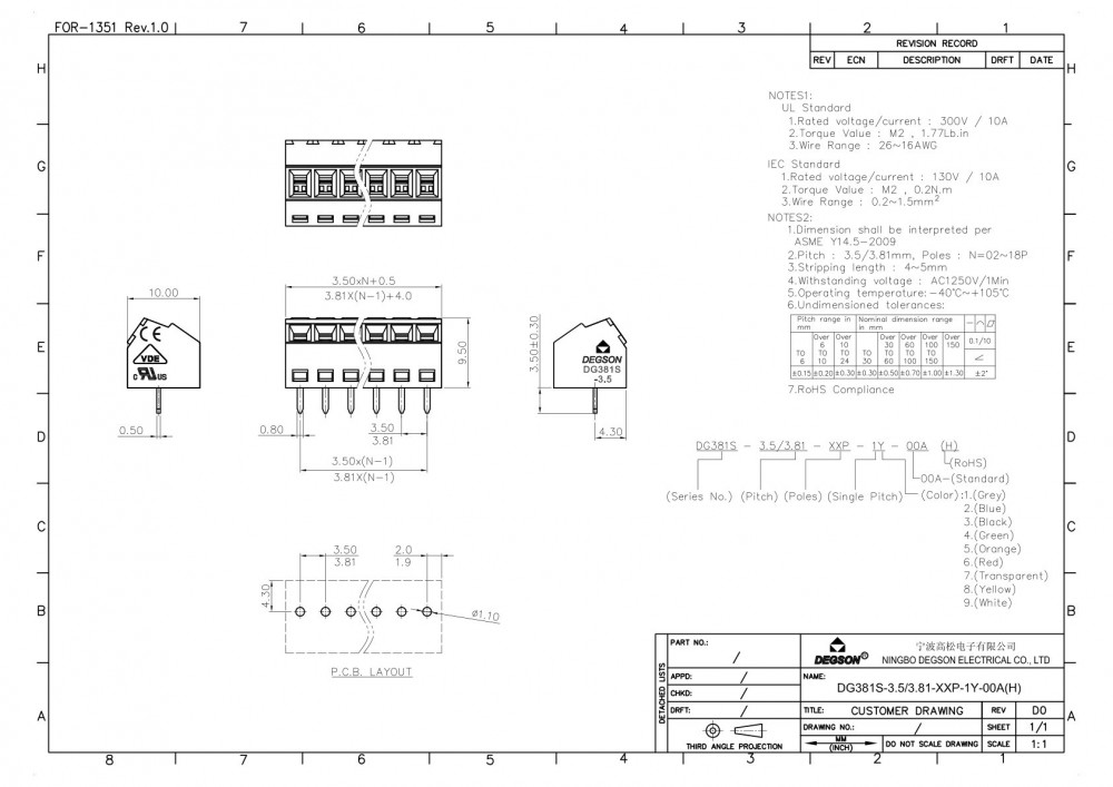 DEGSON DG381S-3.81-03P-14-00A(H) technical document preview