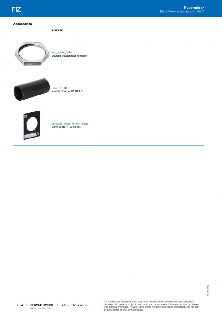 SCHURTER 0031.2205 technical document page 4
