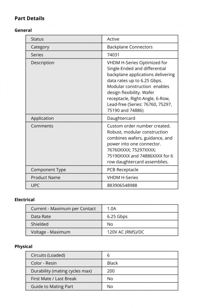 MOLEX product documentation image 2