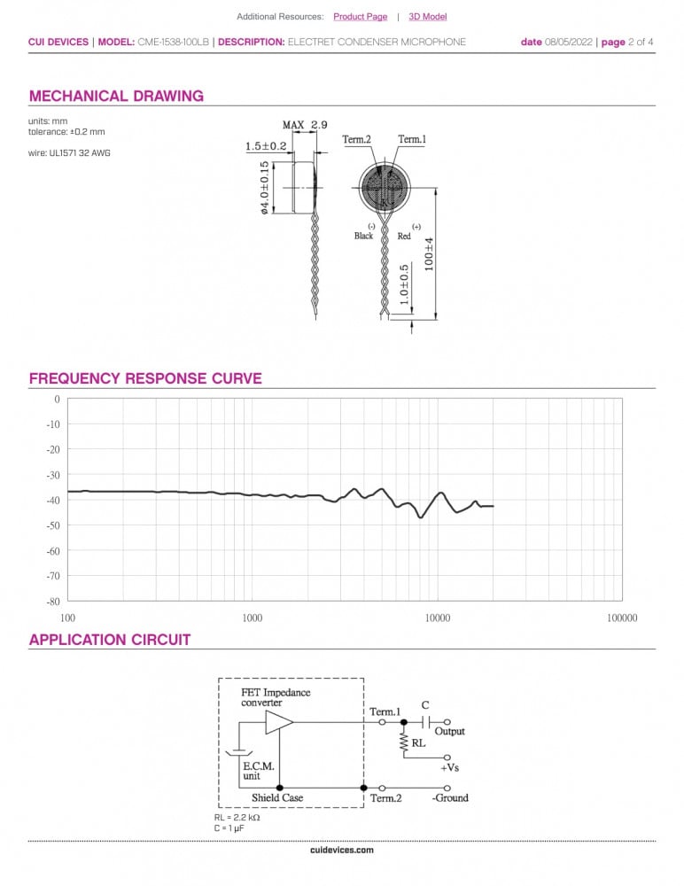 CME-1538-100LB technical document page 2