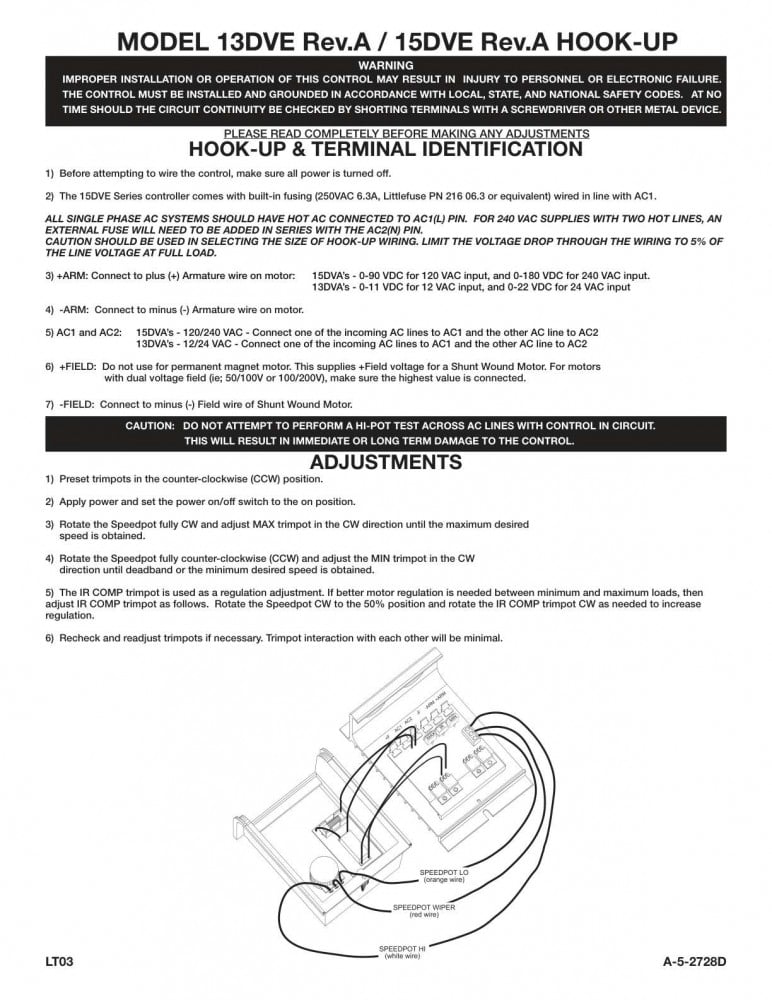 DART 15DVE technical document page 1