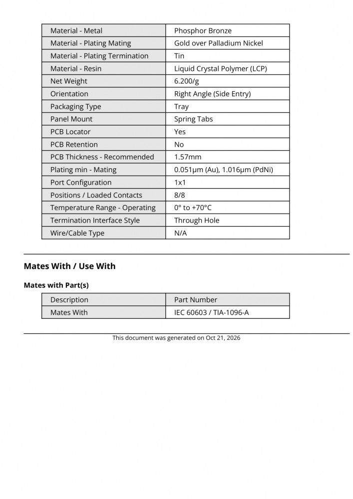 Technical document page 3 for product reference