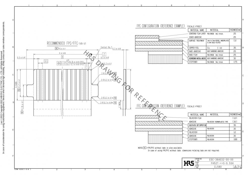 HRS FH52T technical drawing page 2