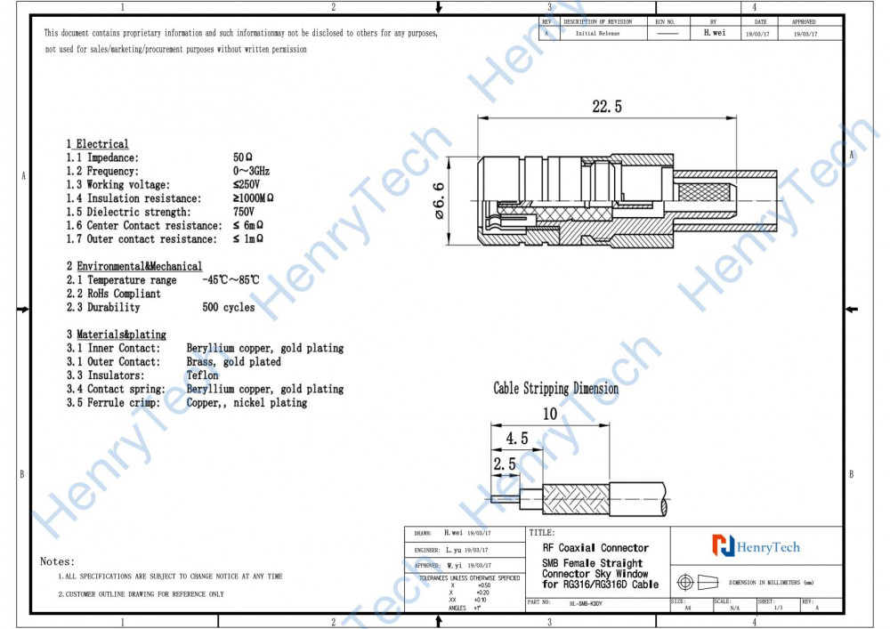 HenryTech HL-SMB-K3DY technical document preview
