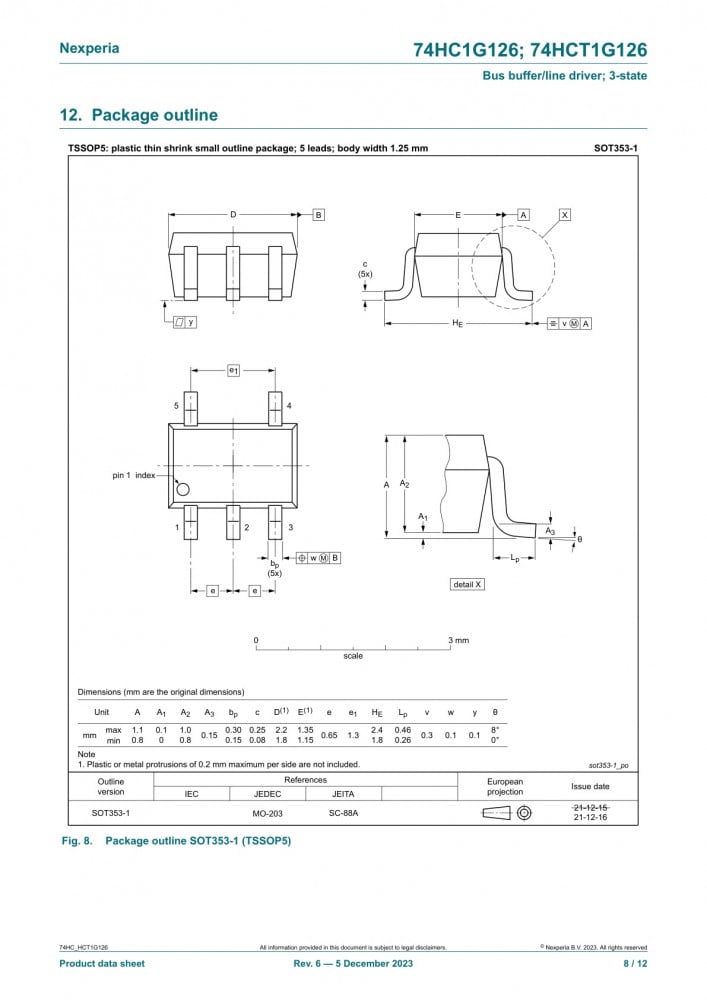 74HCT1G126 datasheet page 8
