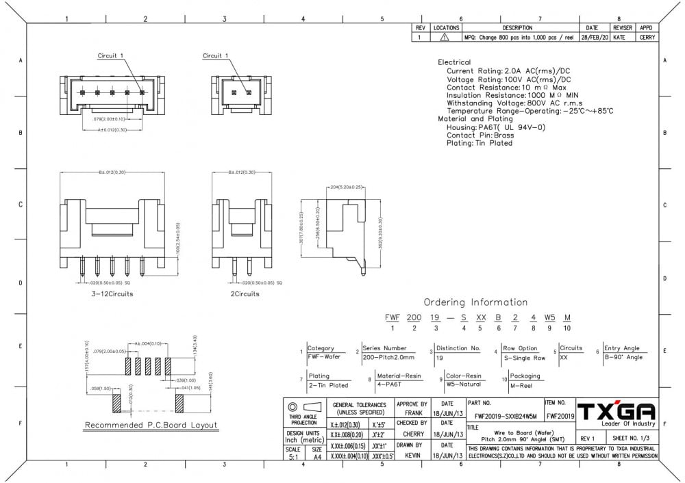 TXGA FWF20019-S10B24W5M document page 1