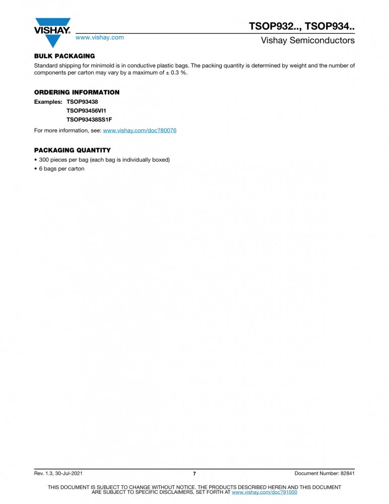 TSOP93240 datasheet page 7