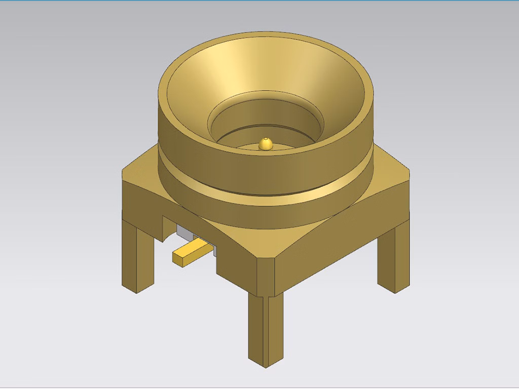 SMP Plug, Straight, Limited Detent, PCB, Edge Mount, 0.25µm Gold (Au) Plated, 1.27mm Leg Length, 20 Pieces Per Tray, 50 Ohms