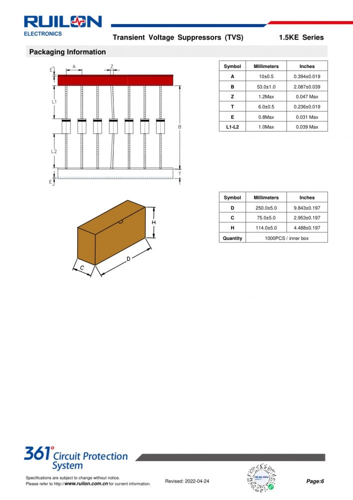 1.5KE series datasheet page 6