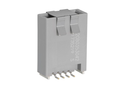 ConnTAK50 Header, Single Row, Vertical, Surface Mount, 4 Circuits, Key B, Natural, with Pick-and-Place Tape for sale
