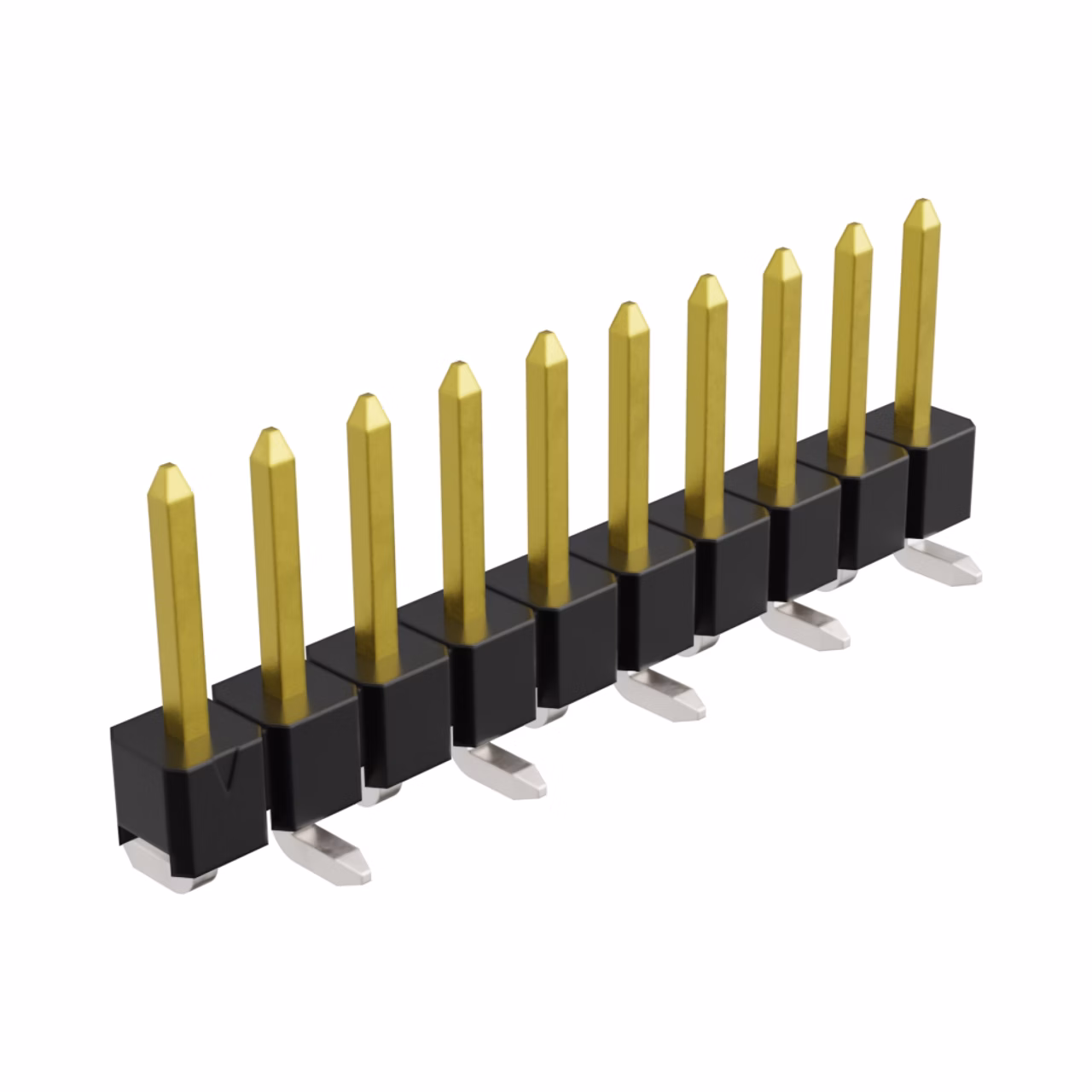 C-Grid / SL Header, Surface Mount, Breakaway, Vertical, 8 Circuits, 0.38µm Gold (Au) Plating, Tube Packaging without Cap, Lead-Free