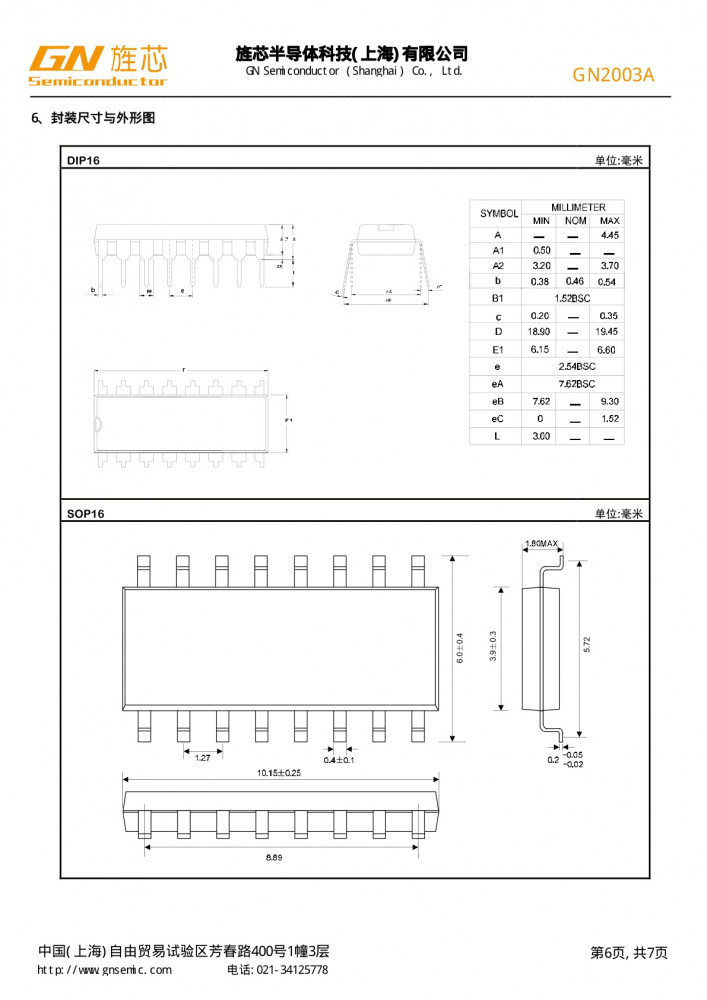 GN2003A datasheet page 6