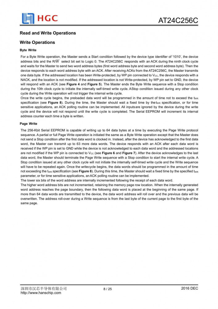 AT24C256CDRG datasheet page 8