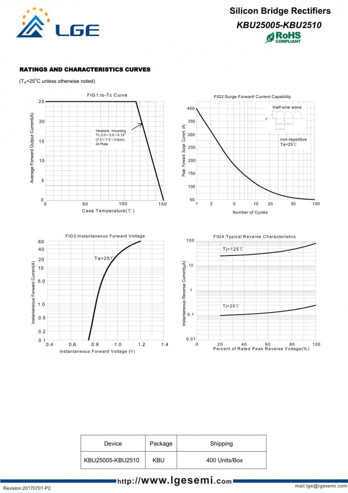 LGE KBU2510 datasheet page 2