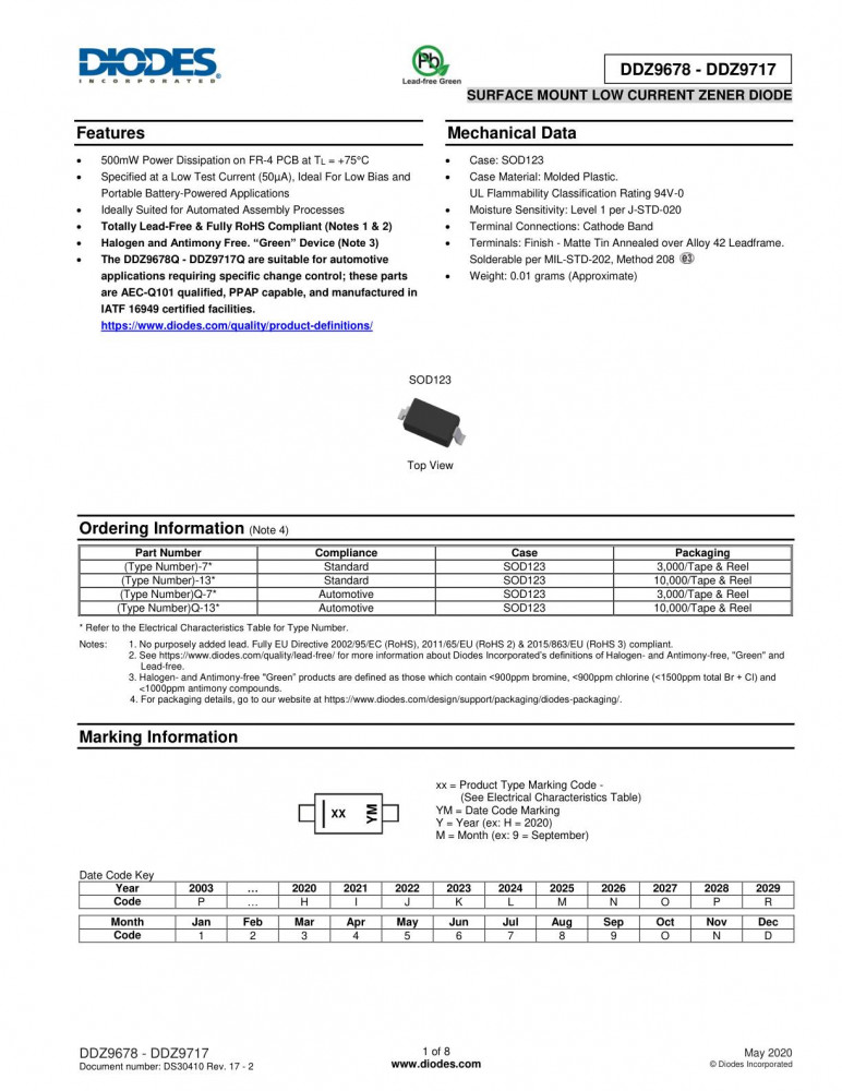 DDZ9702-7 datasheet page 1