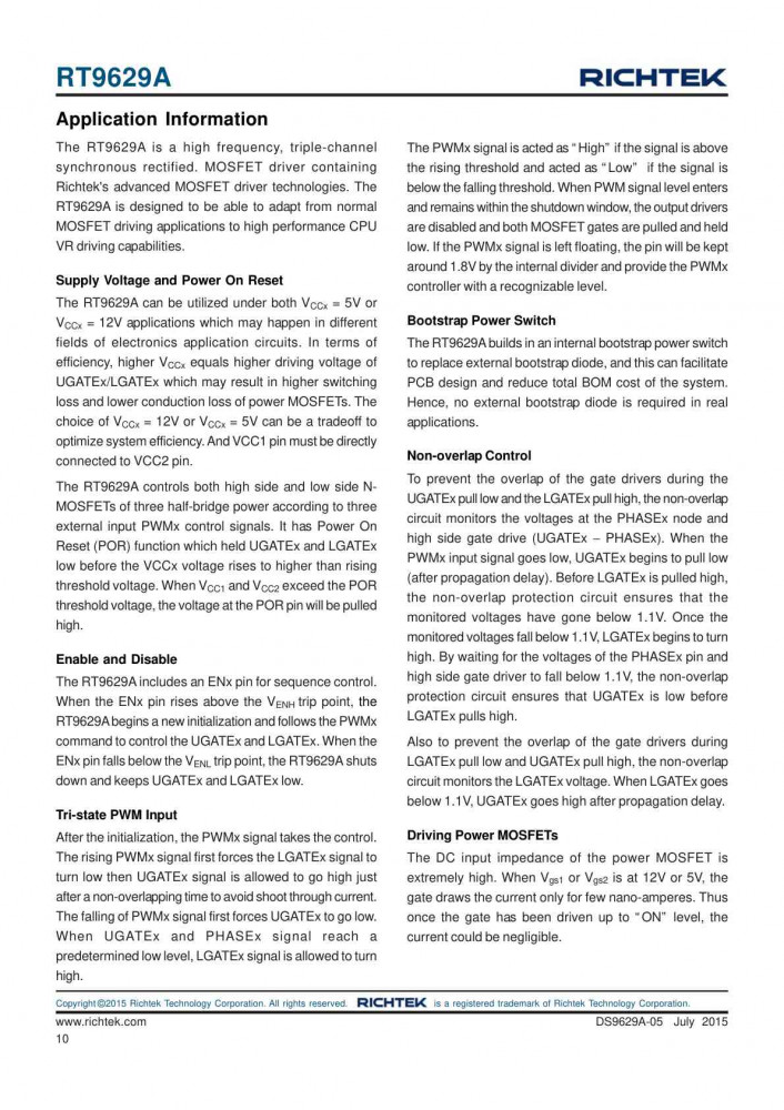 RT9629A datasheet page 10