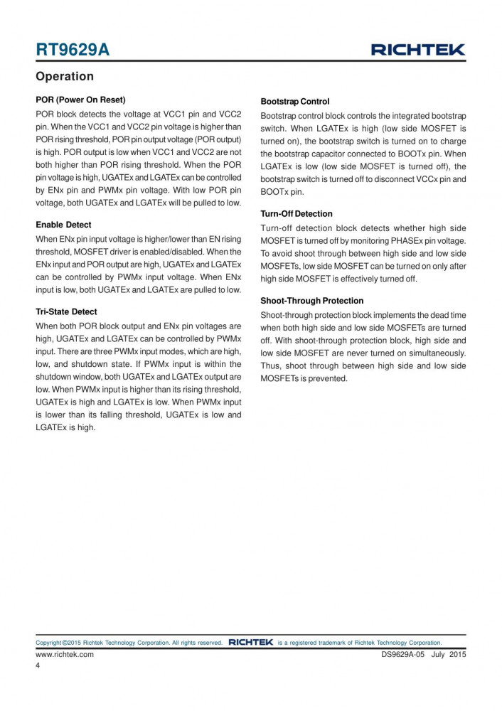 RT9629A datasheet page 4