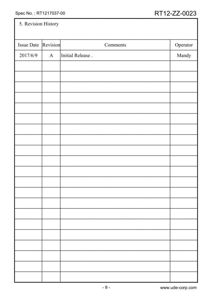 RT12-ZZ-0023 specification page 10