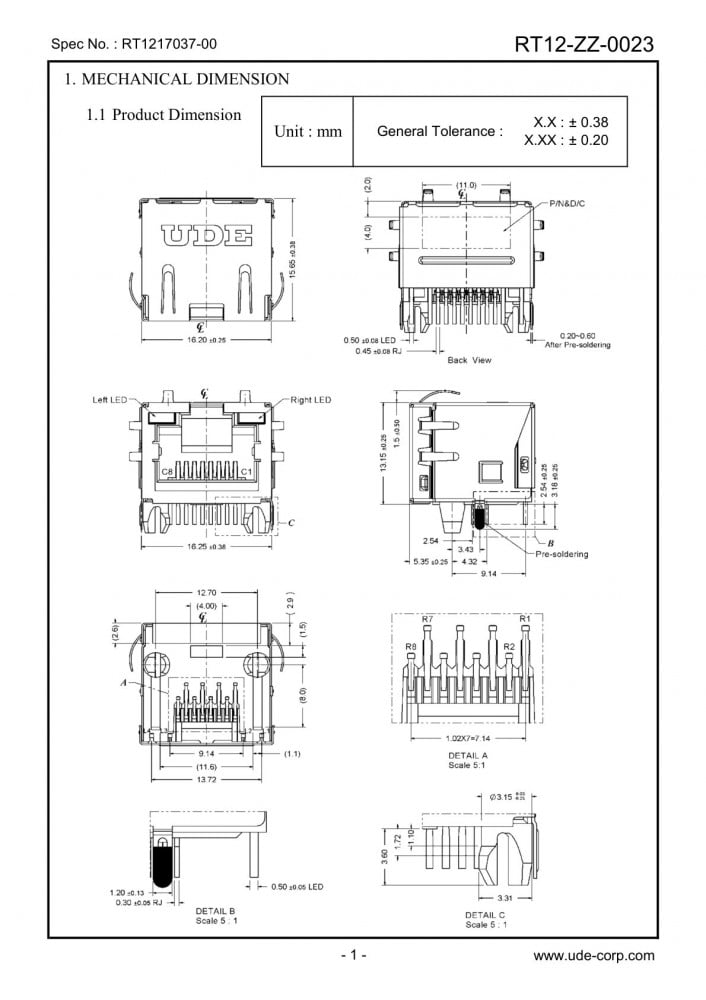 RT12-ZZ-0023 specification page 2