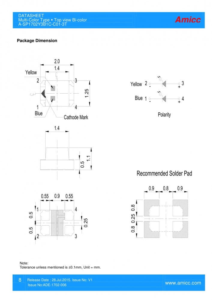 A-SP1702Y3B1C-C01-3T datasheet page 8