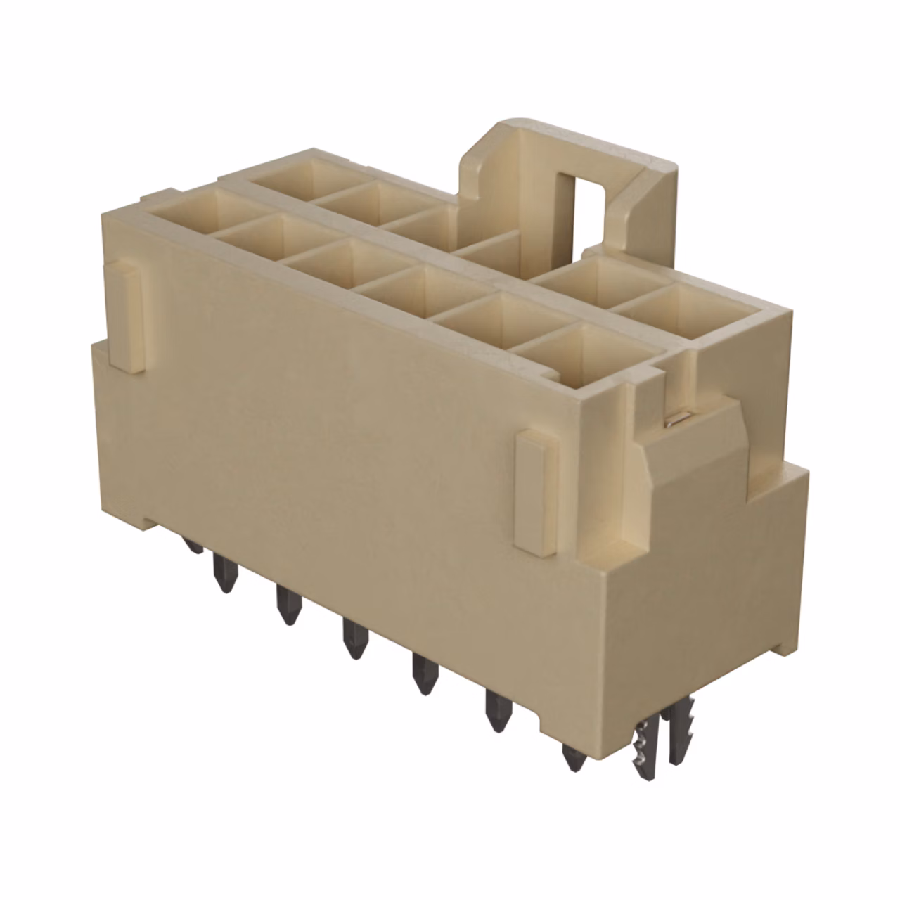 Ultra-Fit Vertical Header, 3.50mm Pitch, Dual Row, 12 Circuits, with Solder Clips, Tin (Sn) Plating, Natural, Glow-Wire Capable, Tray for sale