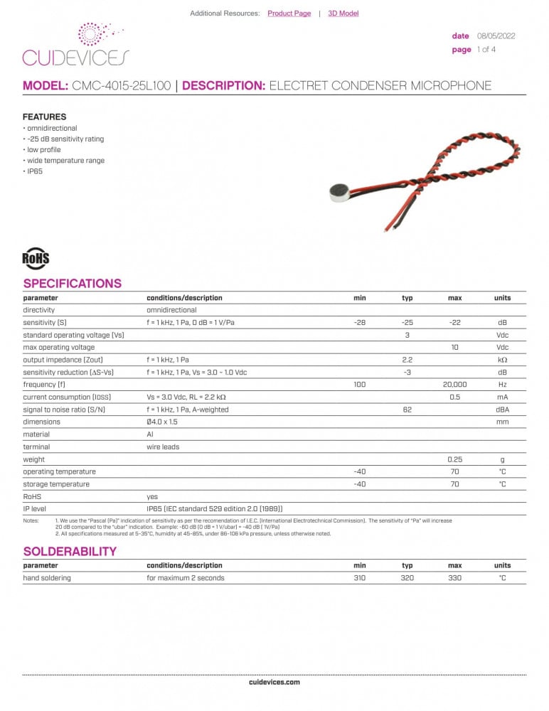 CMC-4015-25L100 datasheet page 1
