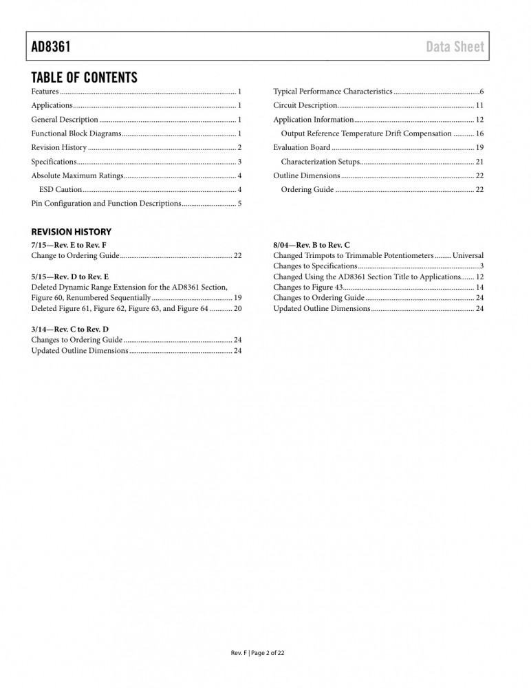 AD8361 datasheet page 2