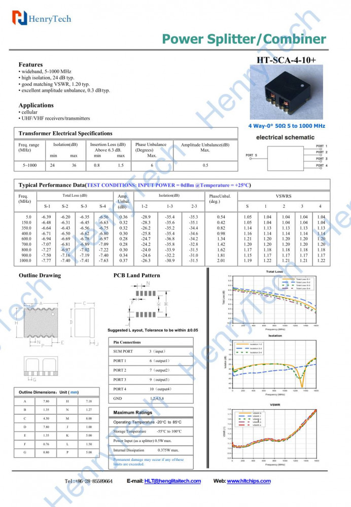 HT-SCA-4-10+ technical document page
