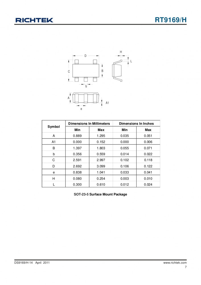 RT9169 datasheet page 7