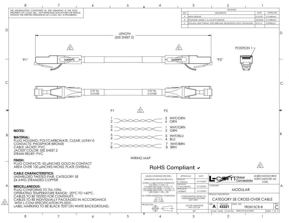 L-com TRD815CR series technical document page 1