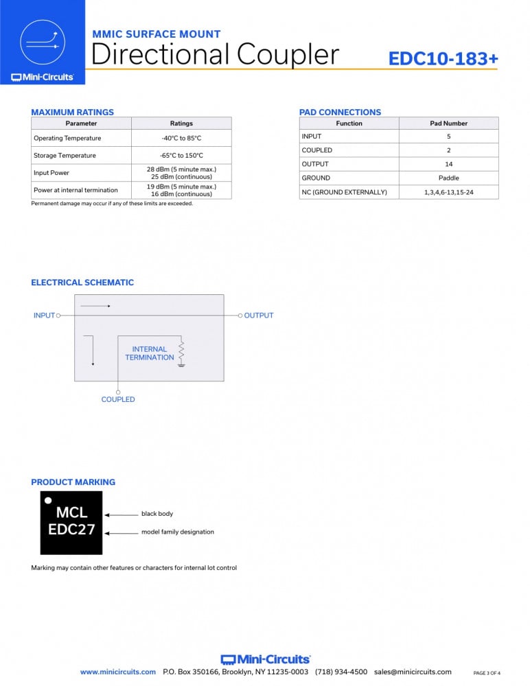 EDC10-183+ datasheet page 3