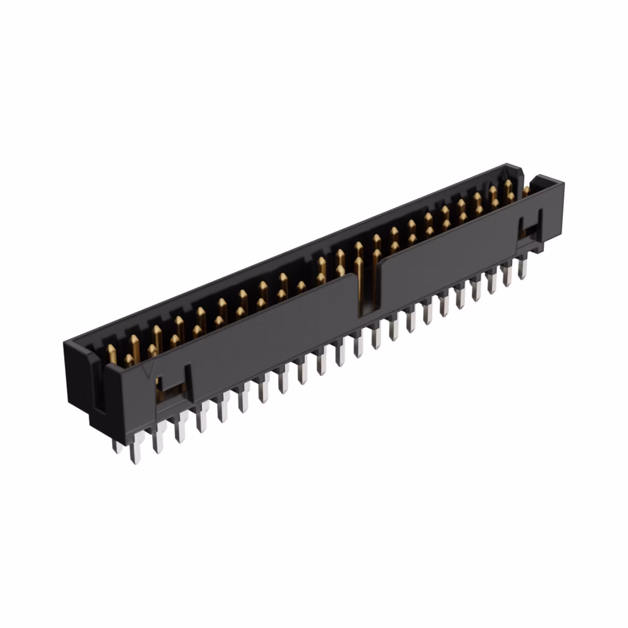 2.00mm Pitch, Milli-Grid PCB Header, Dual Row, Vertical, Through Hole, Shrouded, 44 Circuits, Circuit 20 Voided, 0.38µm Gold (Au) Plating, 2.50mm Tail Length, Dual Side Slots, Dual Friction Locks, Center Polarization, Tube for sale
