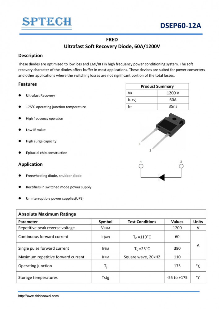 DSEP60-12A-SPT datasheet page 1