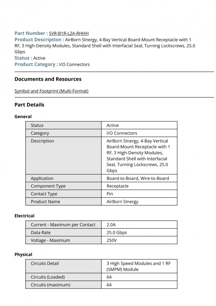 SVR-B1R-L2A-RHHH technical document page 1