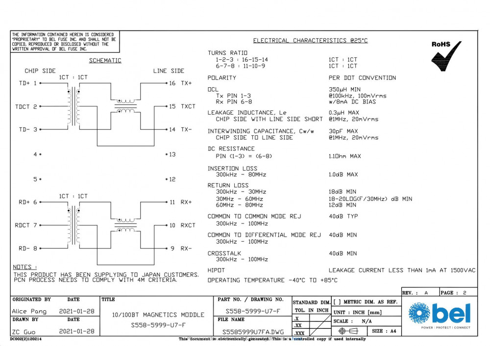 S558-5999-U7-F electrical drawing page 1