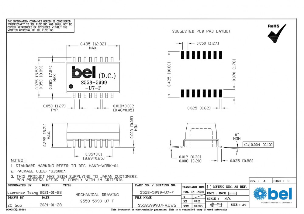 S558-5999-U7-F mechanical drawing page 2