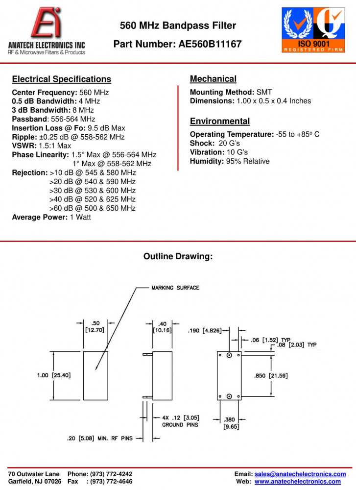 AE560B11167 technical document page 1