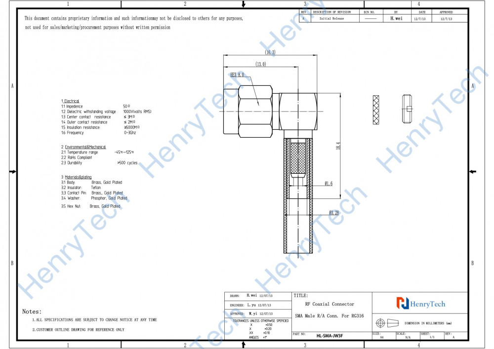 HL-SMA-JW3F technical document preview