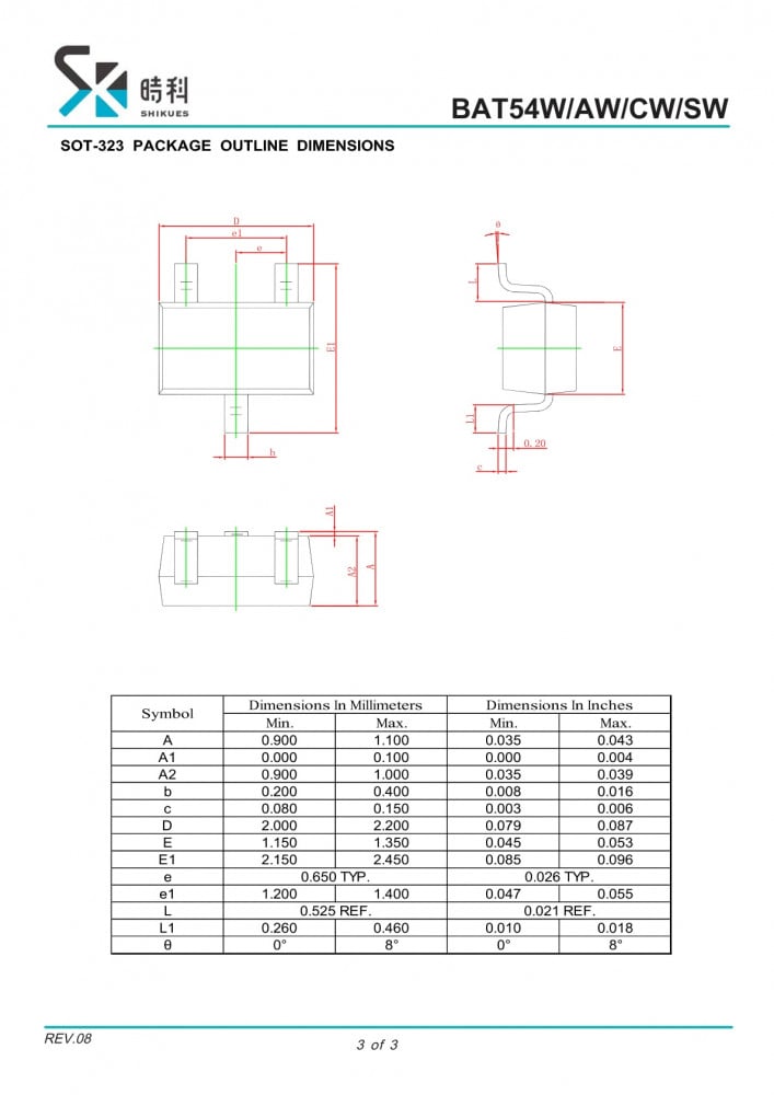BAT54CW datasheet page 3