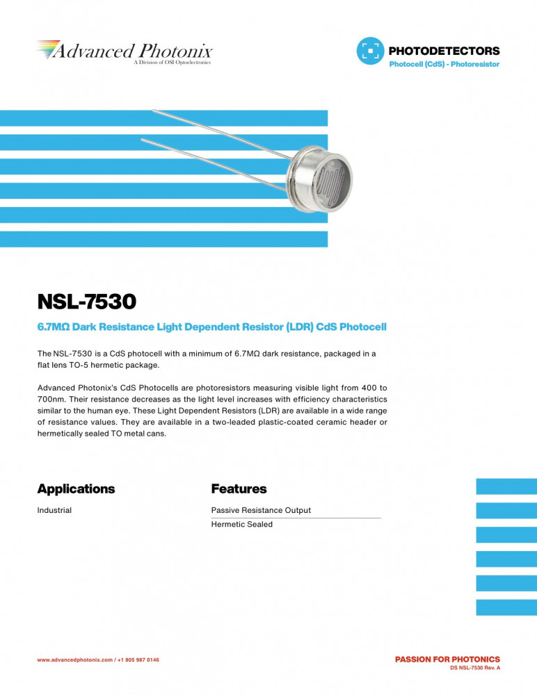 NSL-7530 datasheet page image 1