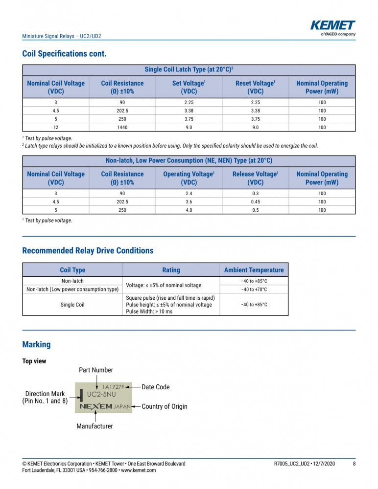 KEMET UD2-4.5NUN datasheet page 8