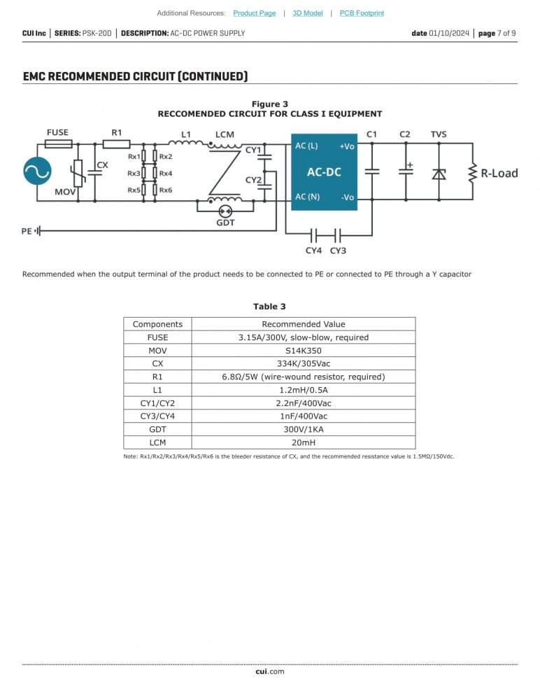 CUI PSK-20D-15 datasheet page 7