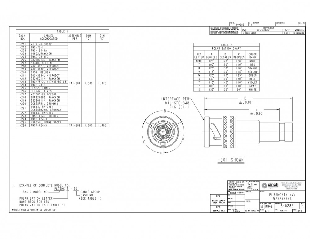 PL75MC-201 technical drawing preview