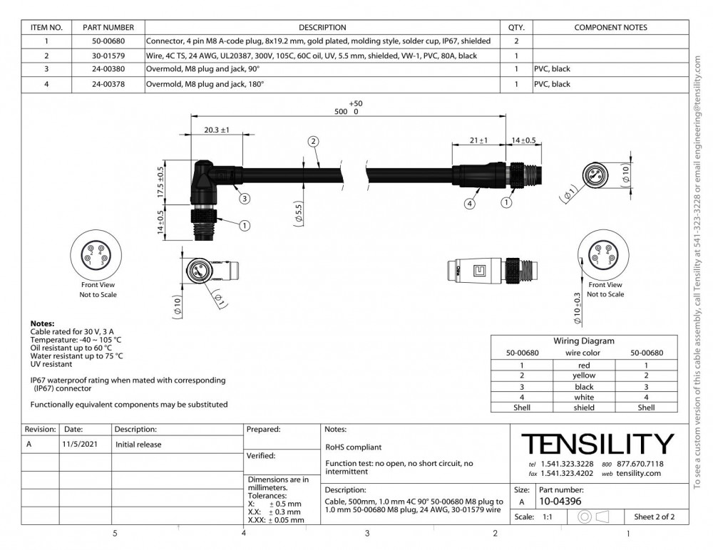 Tensility 10-04396 product drawing, page 2