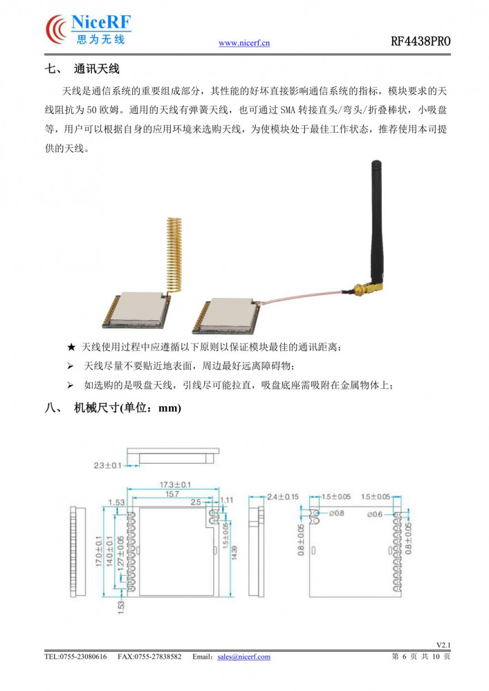 RF4438PRO datasheet page 6