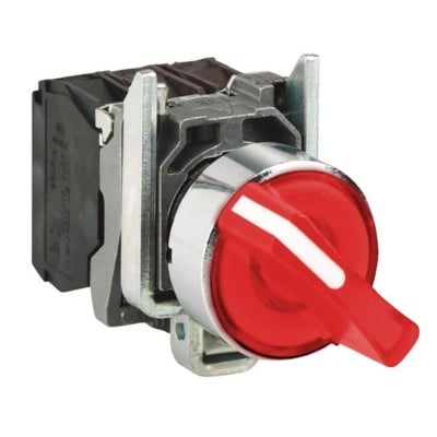 Schneider XB4BD25 Selector Switch – 2-Position Maintained Contact Block