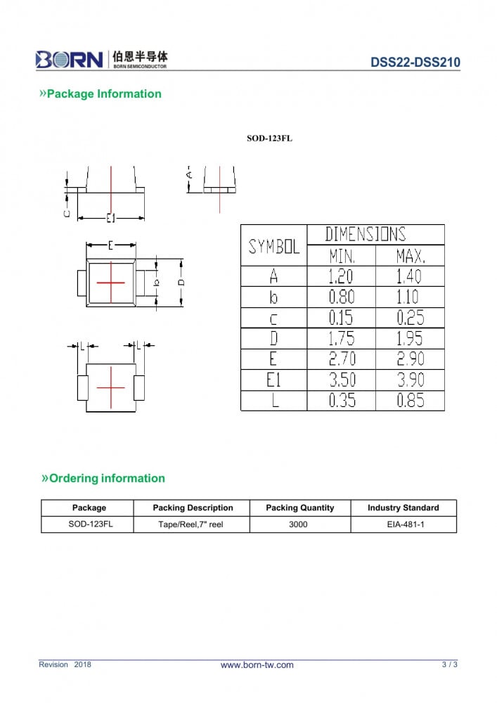 BORN DSS210 datasheet page 3
