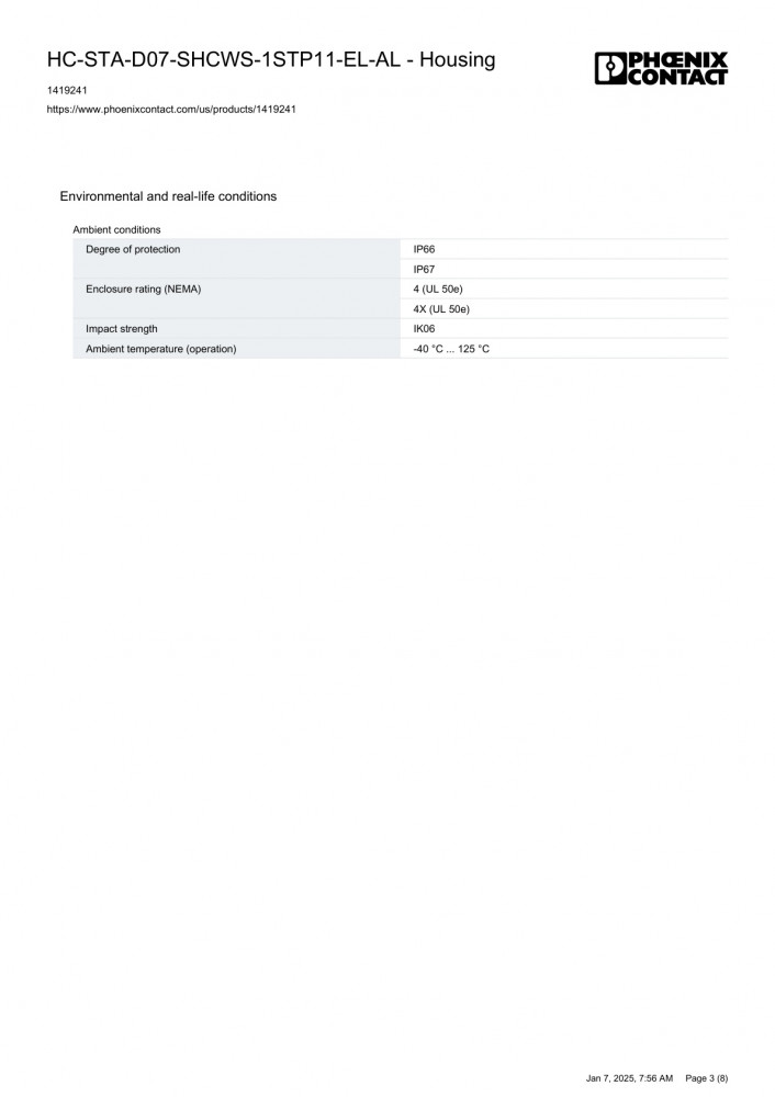 Phoenix Contact 1419241 product documentation page 3