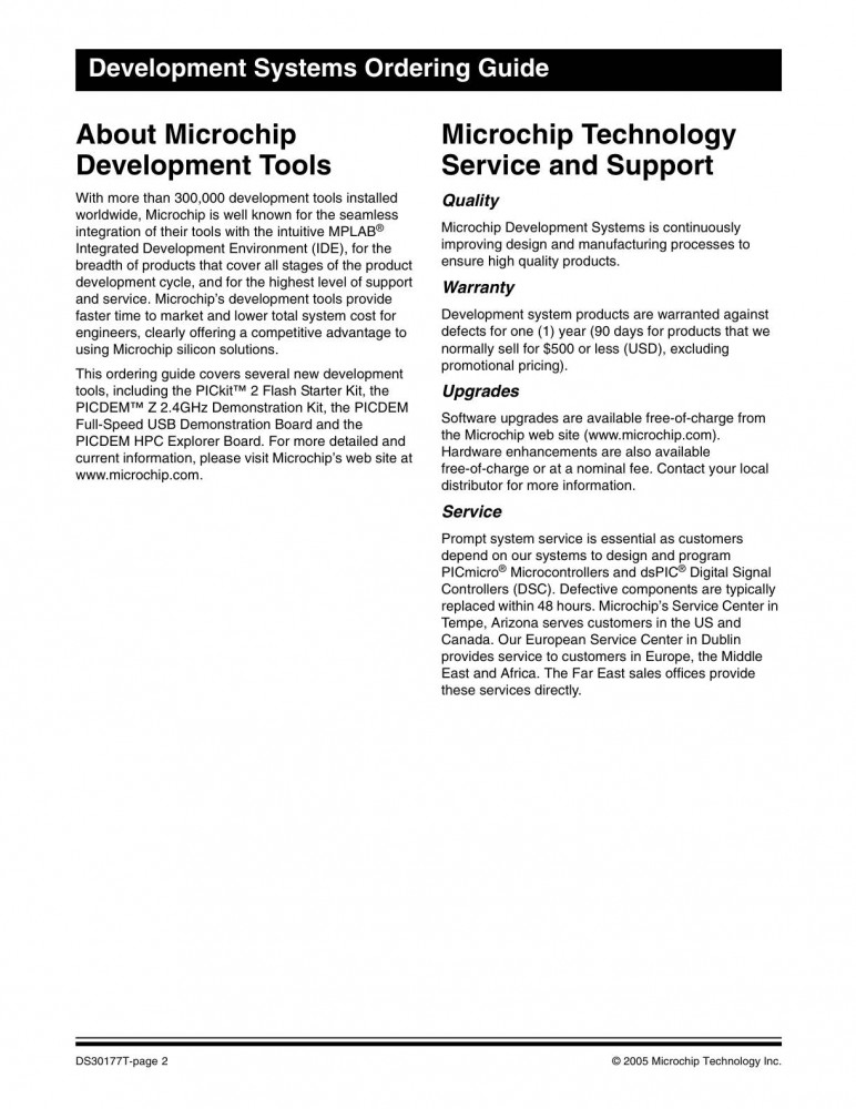 Development Systems Ordering Guide page image 8
